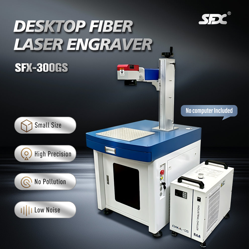 SFX-300GS 300W MOPA Desktop Fiber Laser Marking Machine 110V Fiber Eng ...